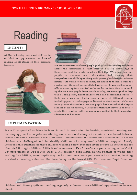 North Ferriby CE Primary School Curriculum – Reading