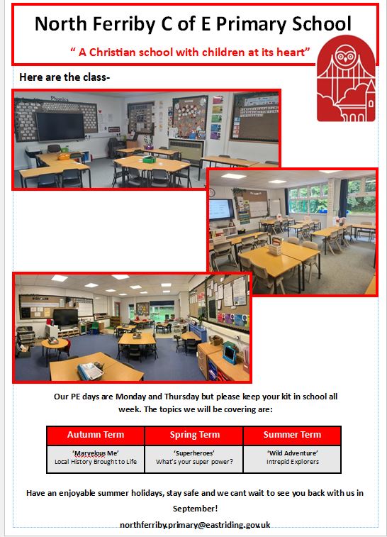 North Ferriby CE Primary School Curriculum Year 1